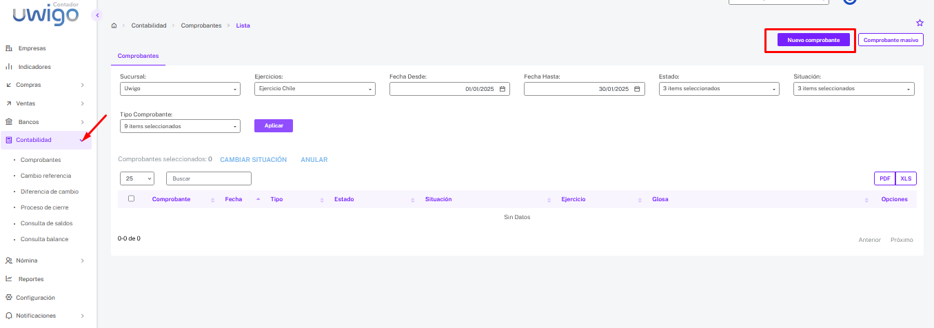 ¿Cómo crear y modificar comprobantes contables?